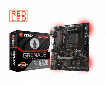 MSI A320M GRENADE M-ATX FORM FACTOR, AMD AM4 SOCKET, DDR4 1866-3200MHZ ...