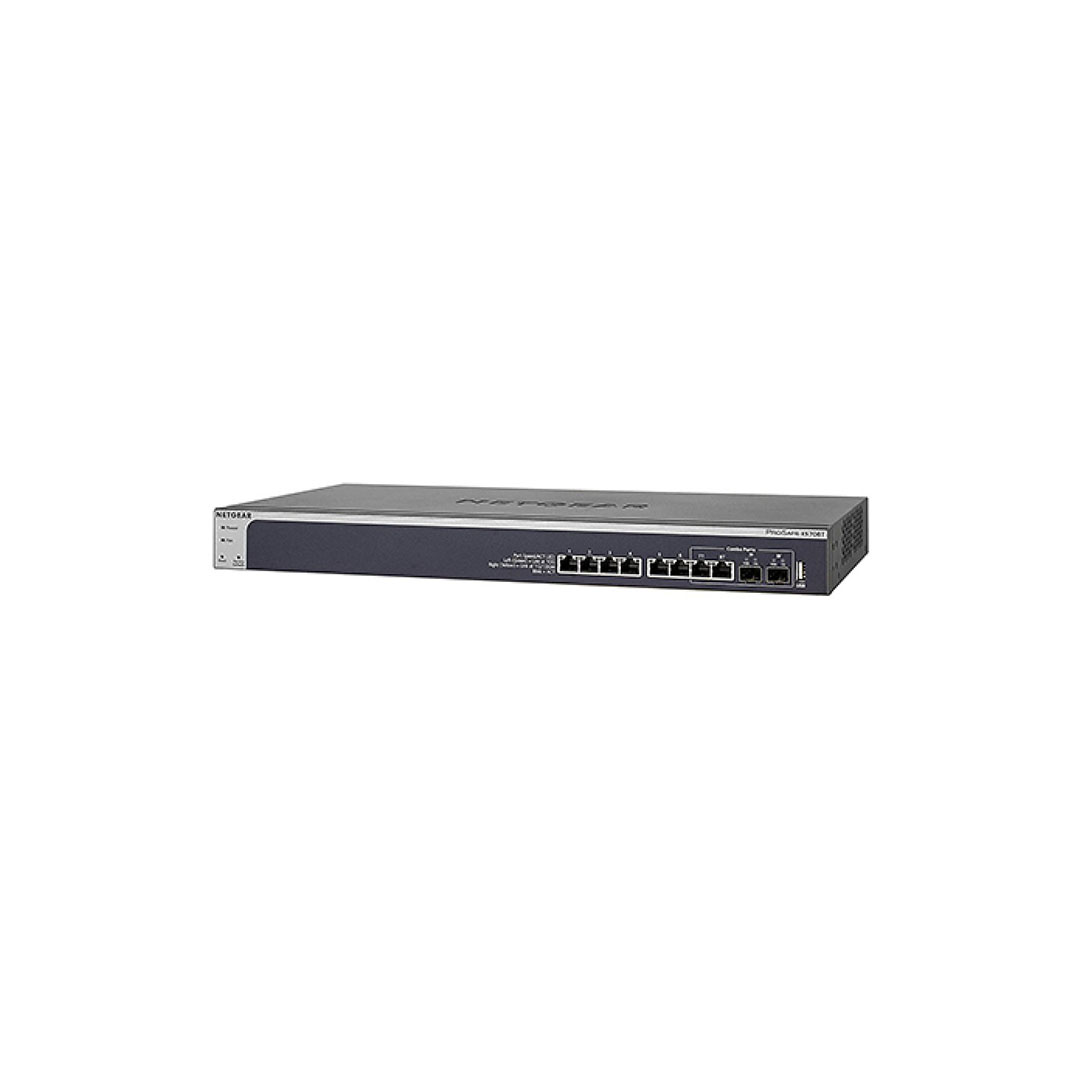 Netgear XS708T 8 Port + 2 SFP Shared Port ProSafe Smart Managed Switch